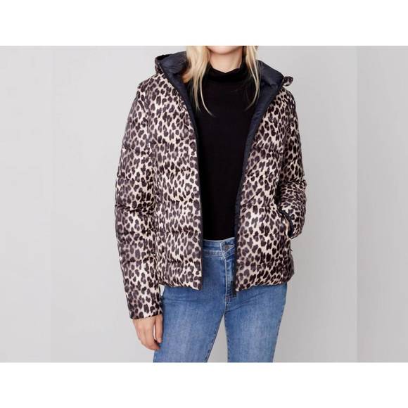 CHARLIE B | Jackets & Coats | New Charlie B Printed Leopard Puffer In ...